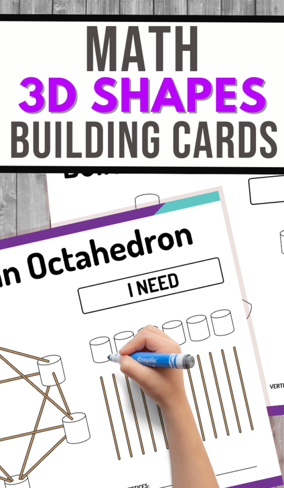 3D Shapes Building Cards - 3 Boys and a Dog