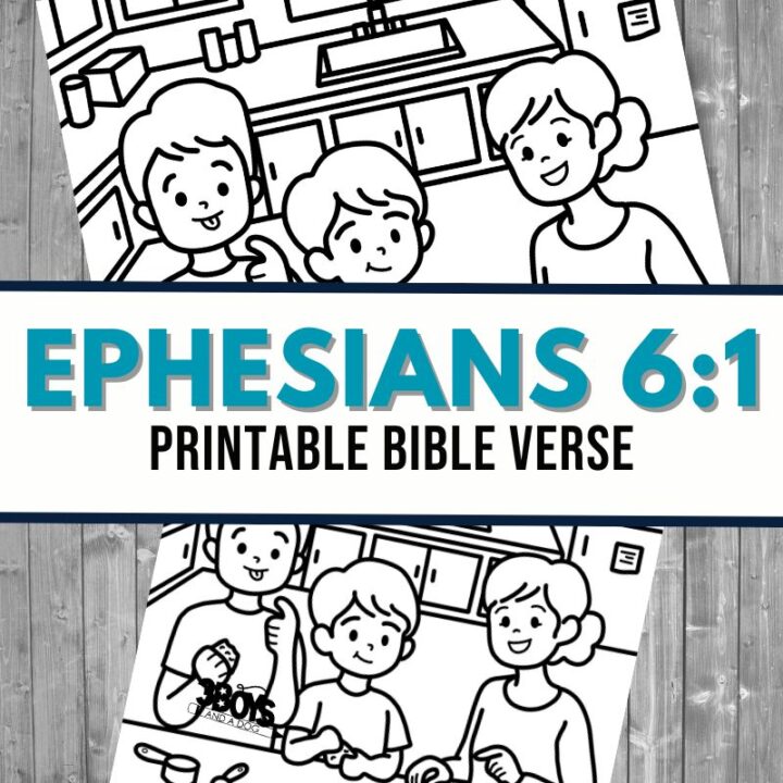 Ephesians 4:32 Bible Verse Coloring Page - 3 Boys and a Dog