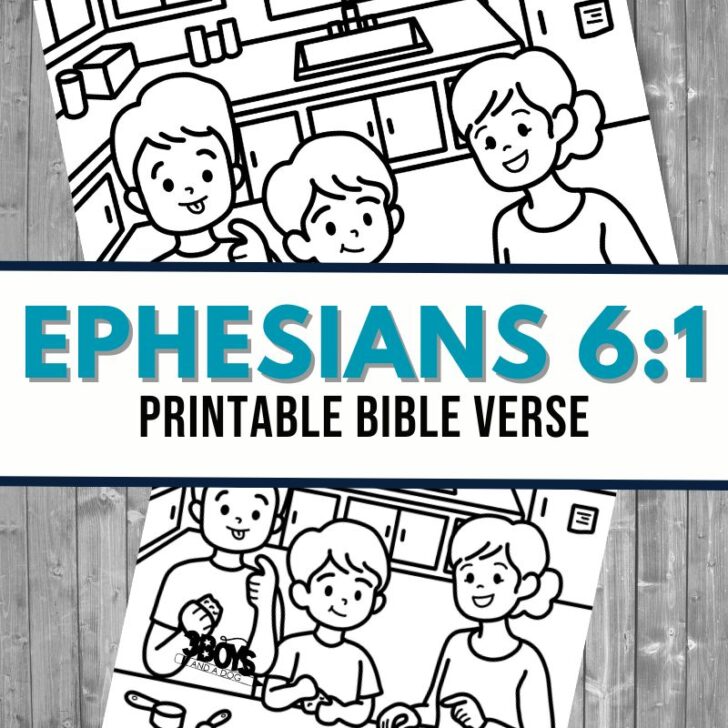 Ephesians 4:32 Bible Verse Coloring Page - 3 Boys and a Dog