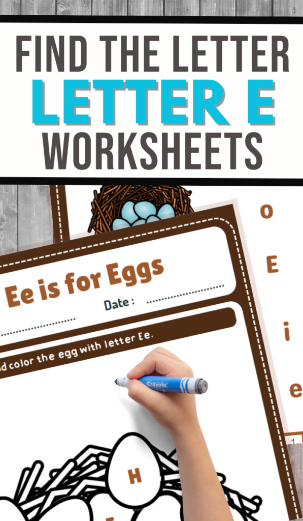 Find the Letter E is for Eggs Worksheet - 3 Boys and a Dog