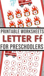 Find the Letter F is for Firetruck Worksheet - 3 Boys and a Dog