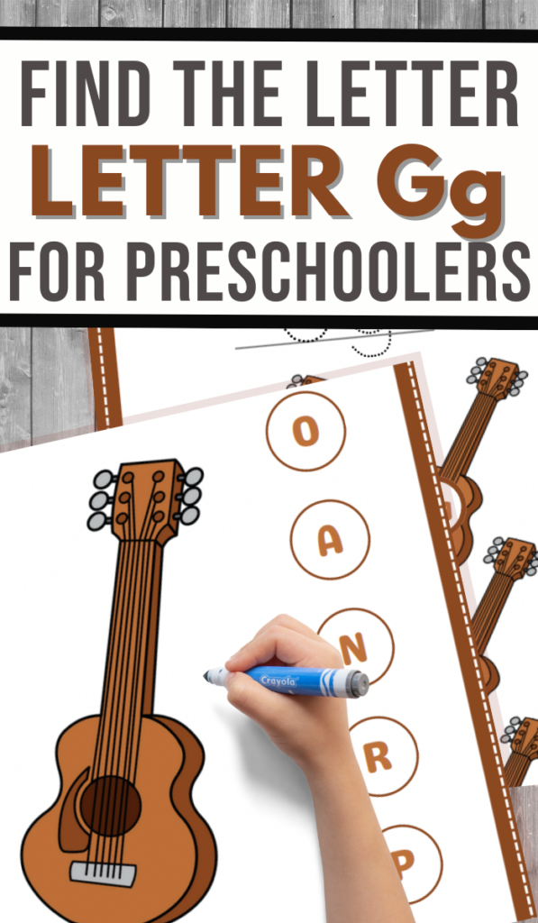 Find the Letter G is for Guitar Worksheet - 3 Boys and a Dog