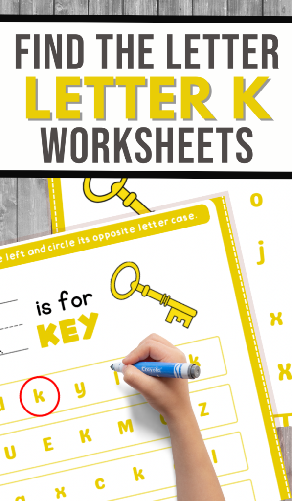 Find the Letter K is for Key Worksheet Set - 3 Boys and a Dog