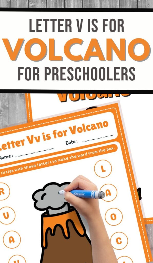 Find the Letter V is for Volcano Worksheet - 3 Boys and a Dog