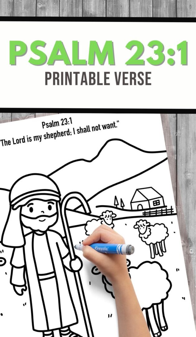 Psalm 23:1 Coloring Page - 3 Boys and a Dog
