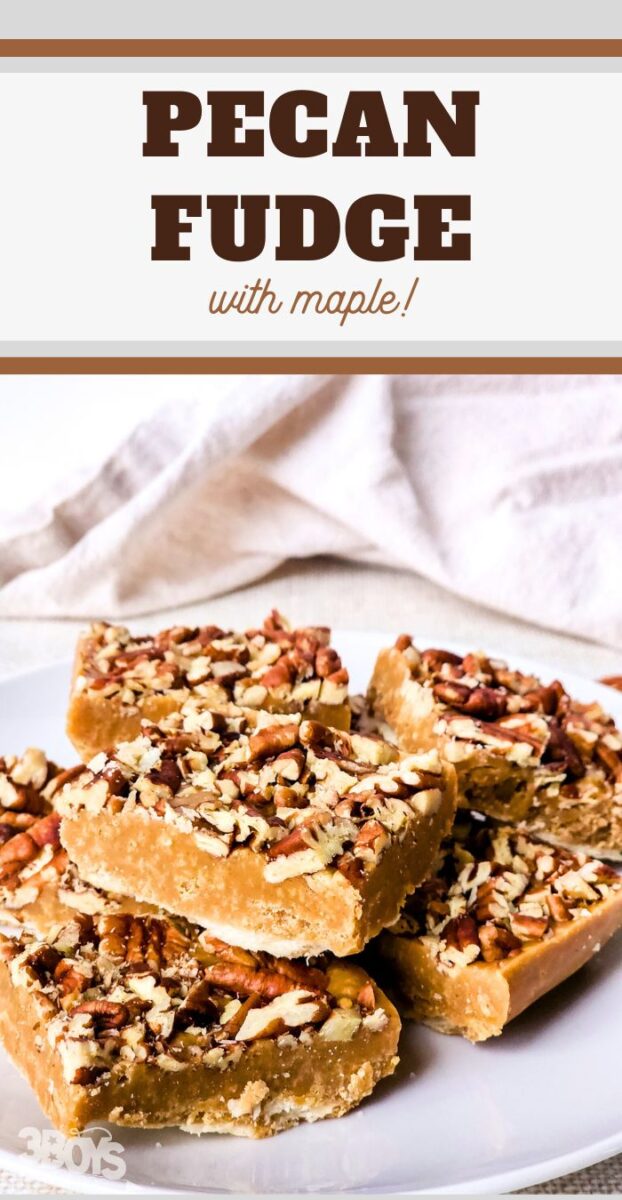 Maple Pecan Fudge Recipe - 3 Boys and a Dog