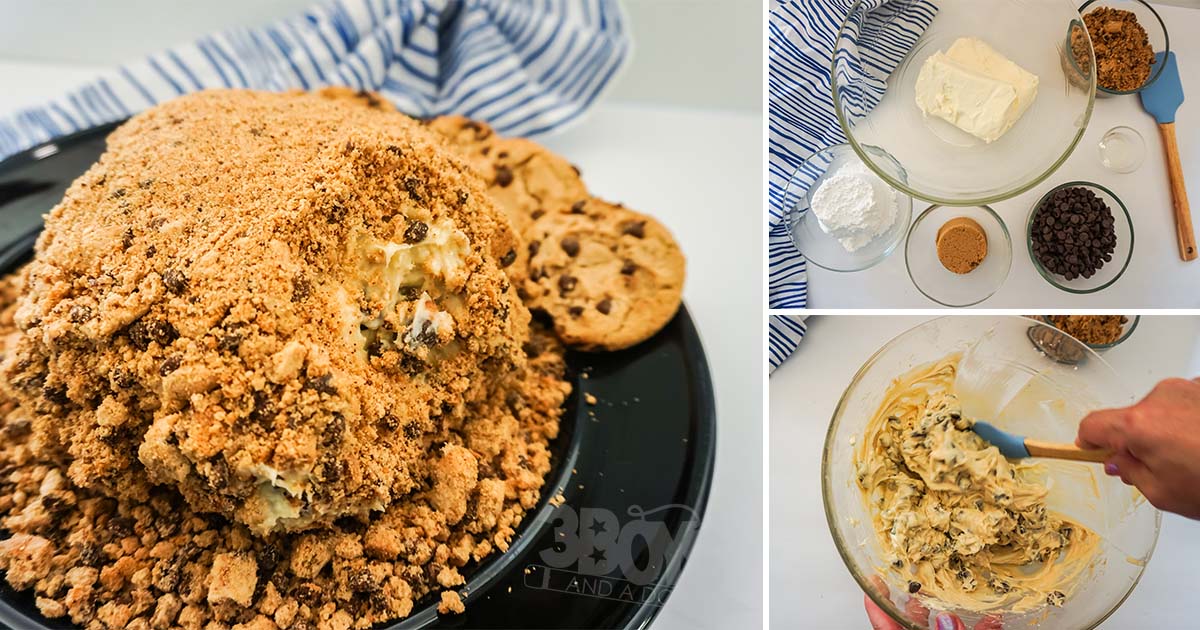 Chocolate Chip Cookie Cheese Ball - 3 Boys and a Dog