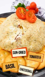 Sun-Dried Tomato and Basil Cheese Ball - 3 Boys and a Dog