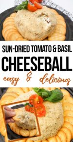 Sun-Dried Tomato and Basil Cheese Ball - 3 Boys and a Dog