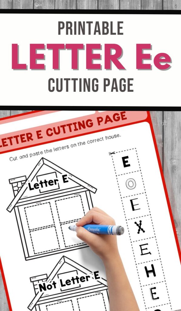 Letter E Cutting Pages - 3 Boys and a Dog