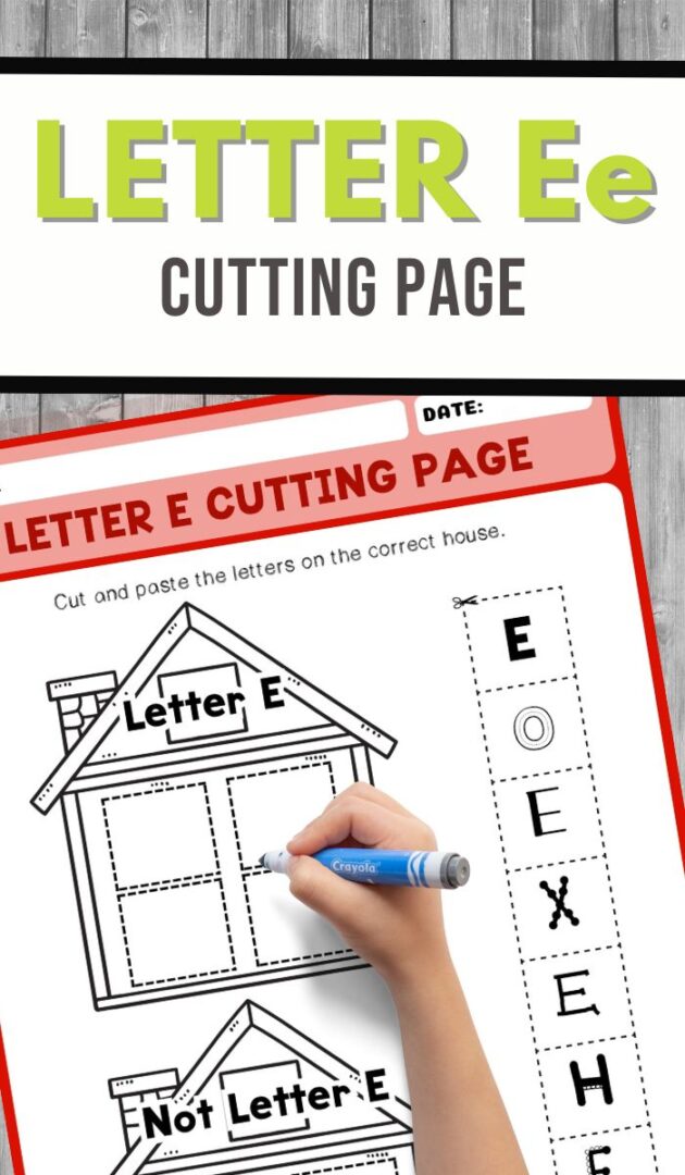 Letter E Cutting Pages - 3 Boys and a Dog