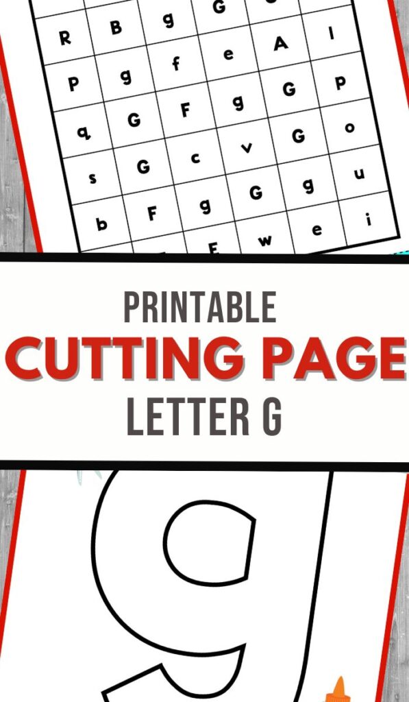 Letter G Cutting Pages - 3 Boys and a Dog