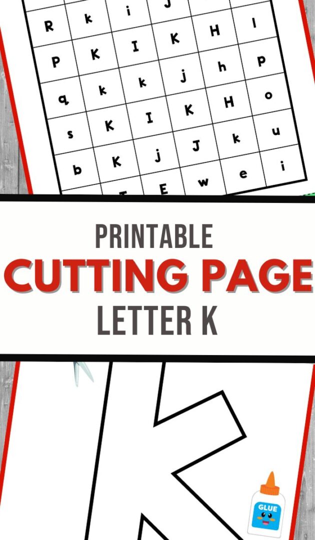 Letter K Cutting Worksheets - 3 Boys and a Dog