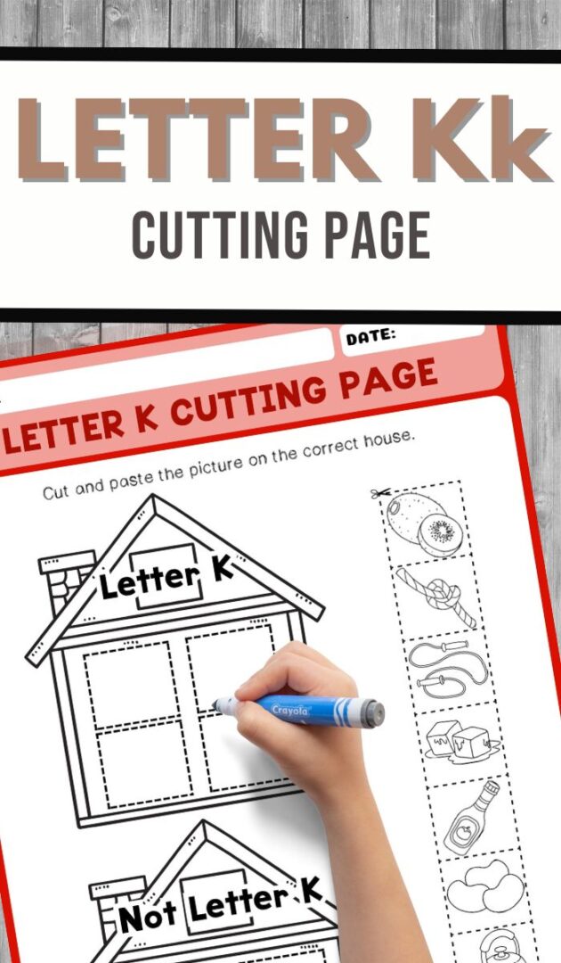 Letter K Cutting Worksheets - 3 Boys and a Dog