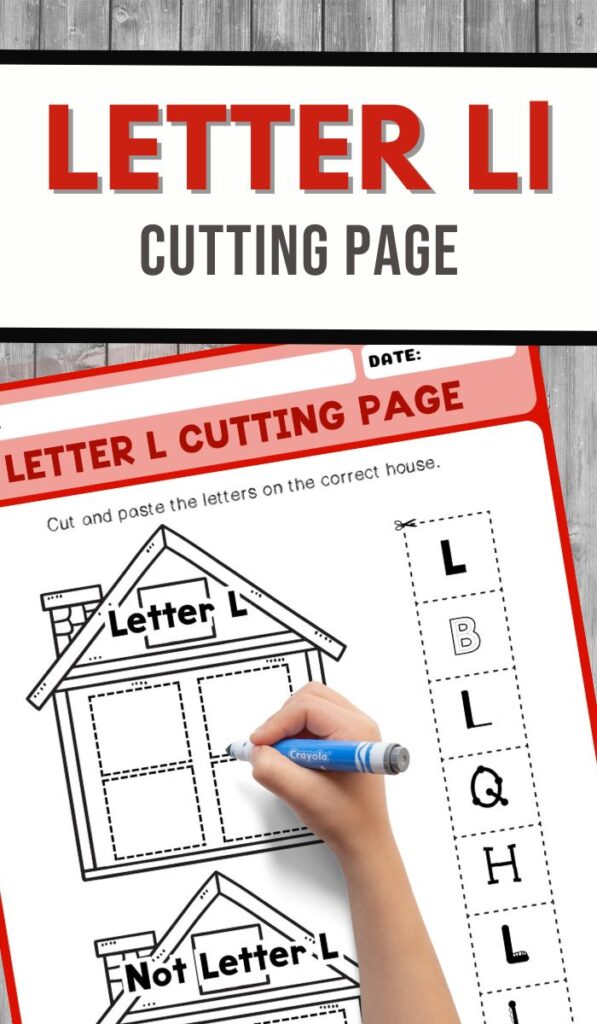 Letter L Cutting Worksheets - 3 Boys and a Dog