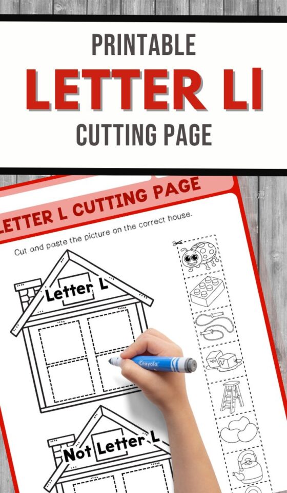 Letter L Cutting Worksheets - 3 Boys and a Dog