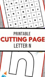 Letter N Cutting Pages - 3 Boys and a Dog