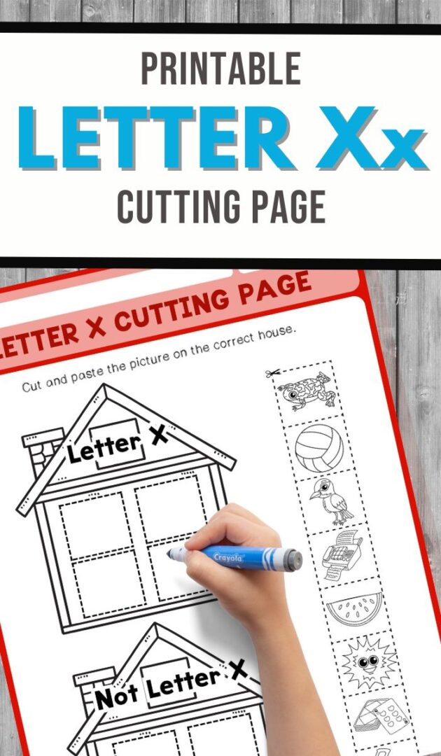 Letter X Scissor Skills Sheets - 3 Boys and a Dog