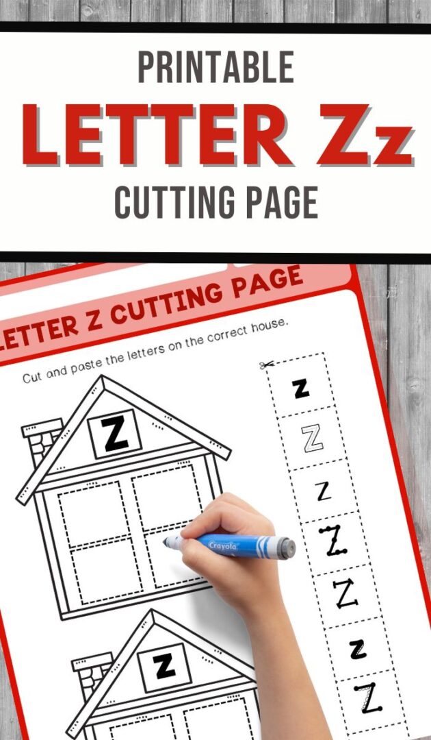 Letter Z Cutting Pages - 3 Boys and a Dog