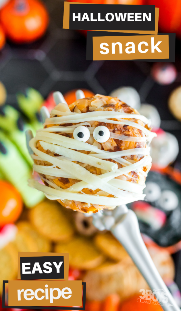 Mummy Cheese Ball Recipe - 3 Boys and a Dog