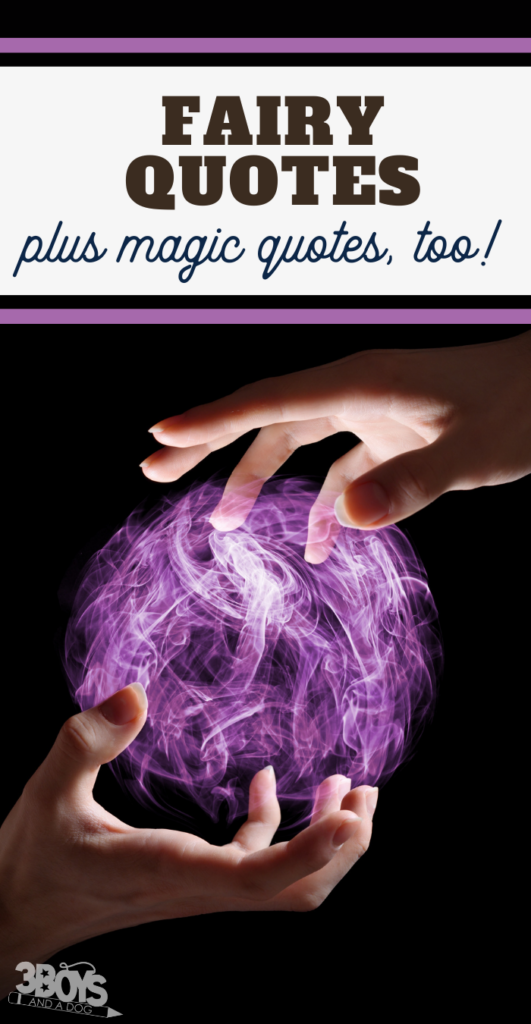 Quotes About Fairies and Magic - 3 Boys and a Dog