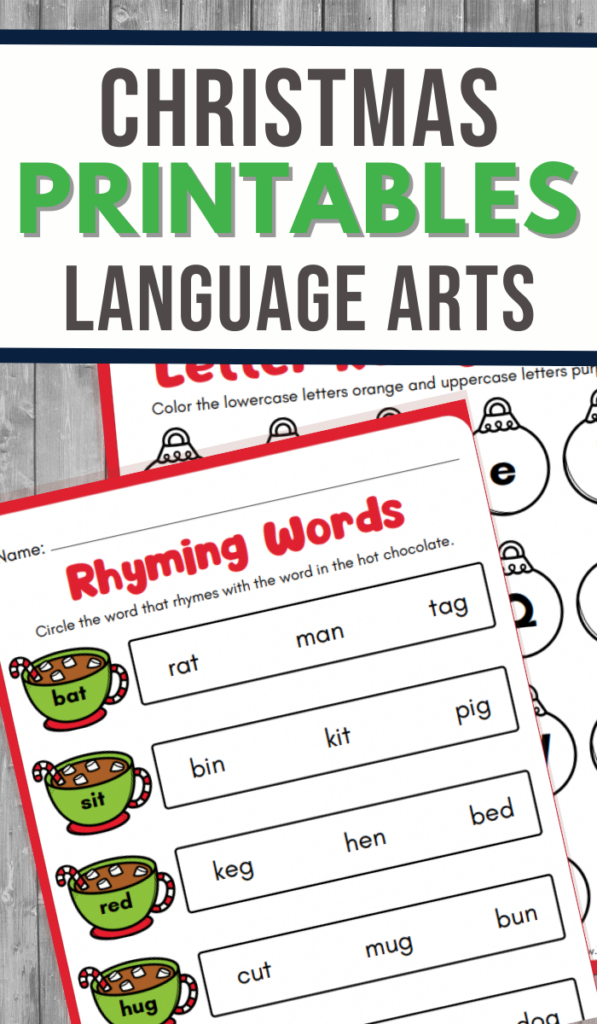 Christmas Language Art Activities for Preschool - 3 Boys and a Dog