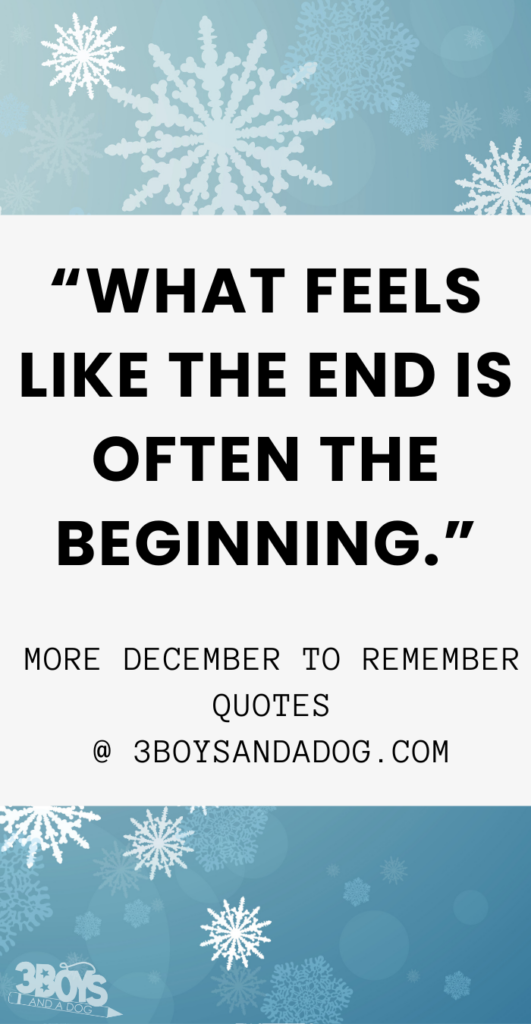 December to Remember Quotes - 3 Boys and a Dog