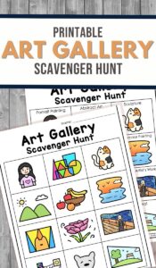 Art Gallery Scavenger Hunt Printable - 3 Boys and a Dog