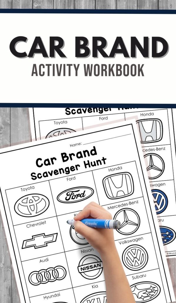 Car Brand Scavenger Hunt Printable - 3 Boys and a Dog