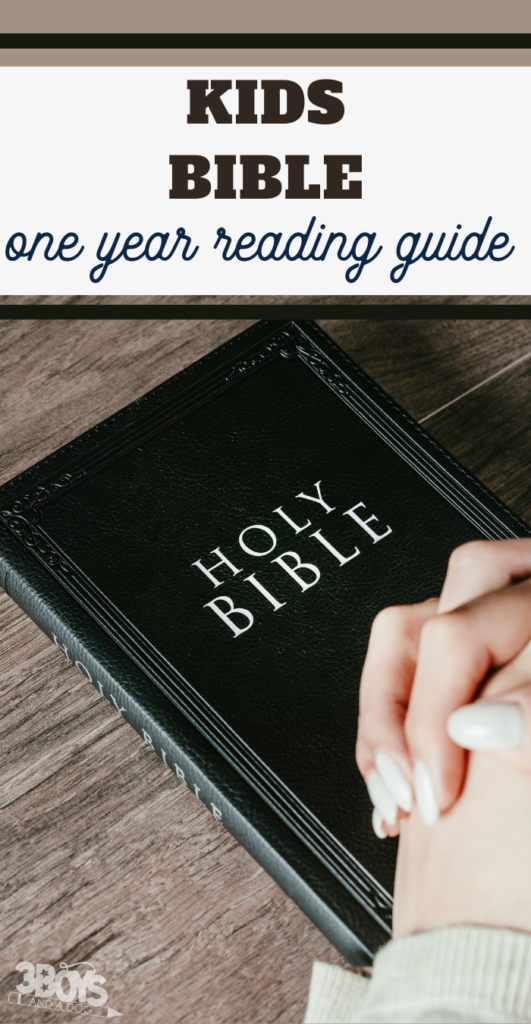One Year Kids Bible Reading Plan - 3 Boys and a Dog