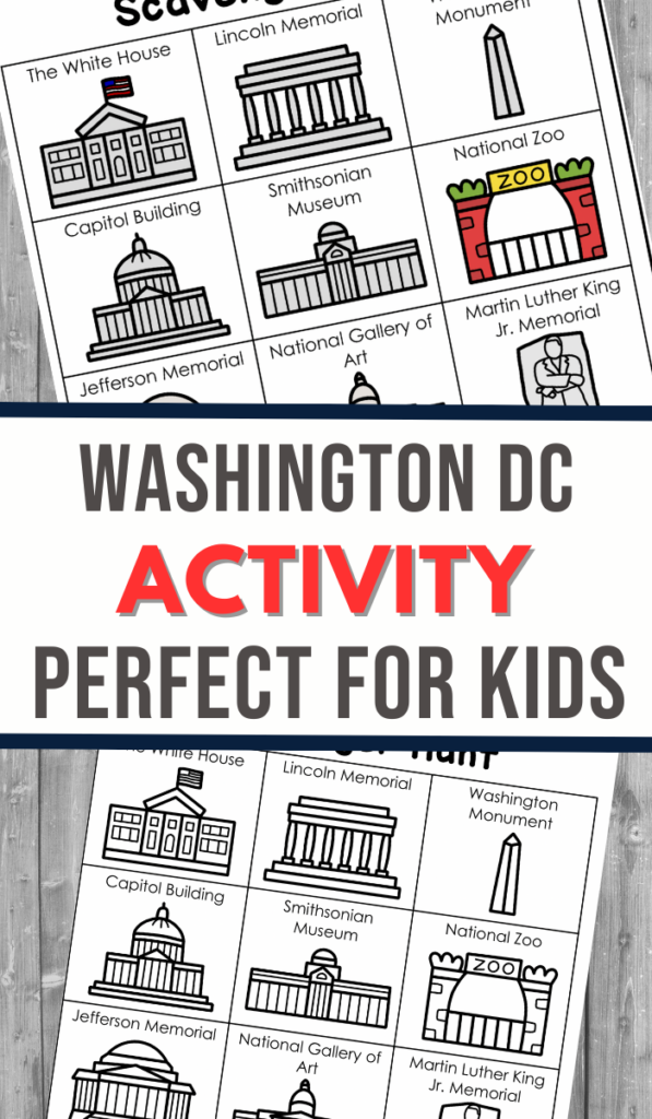 Washington D.C. Scavenger Hunt Printables - 3 Boys and a Dog