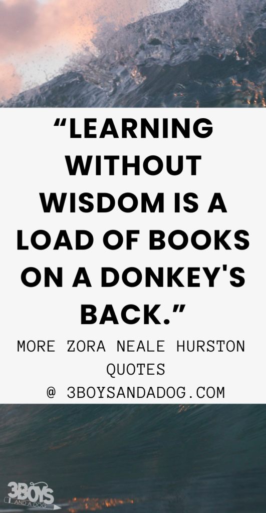 Zora Neale Hurston Quotes That Hit Different - 3 Boys and a Dog