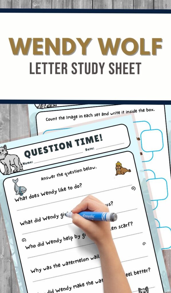 W Letter Story Printable Packet - 3 Boys and a Dog