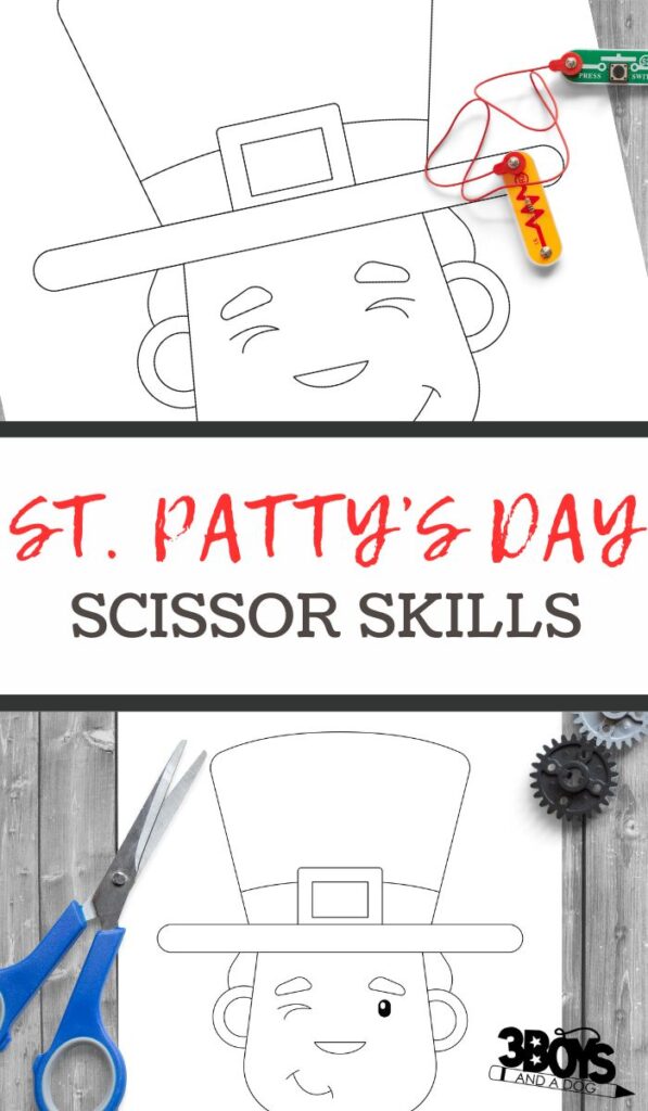 Leprechaun Cutting Skills - 3 Boys and a Dog