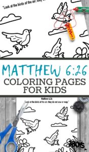 Matthew 6:26 Coloring Pages - 3 Boys and a Dog