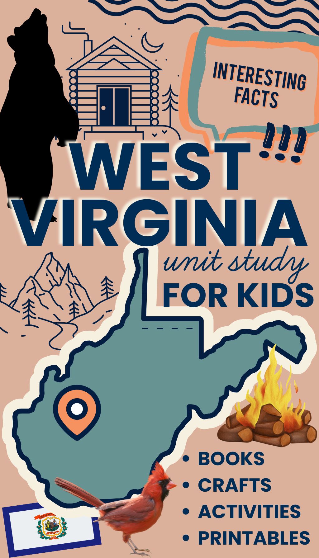 West Virginia Activities for Kids: Homeschool Crafts, Books & Printables