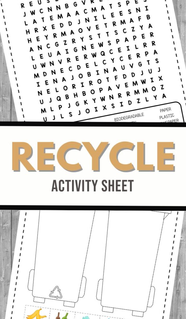 Reduce, Reuse, and Recycle Printable Activity Pack - 3 Boys and a Dog