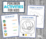 Pokemon Activity Sheets - 3 Boys and a Dog