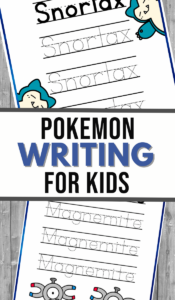 Pokemon Writing Activity - 3 Boys and a Dog