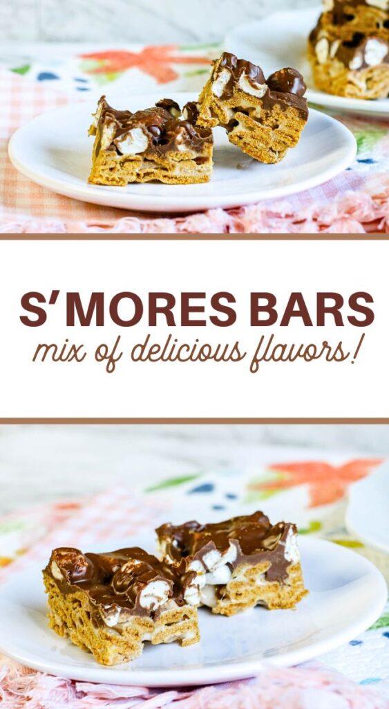 SMORES Cereal Bars Recipe - No Bake Golden Grahams Bars