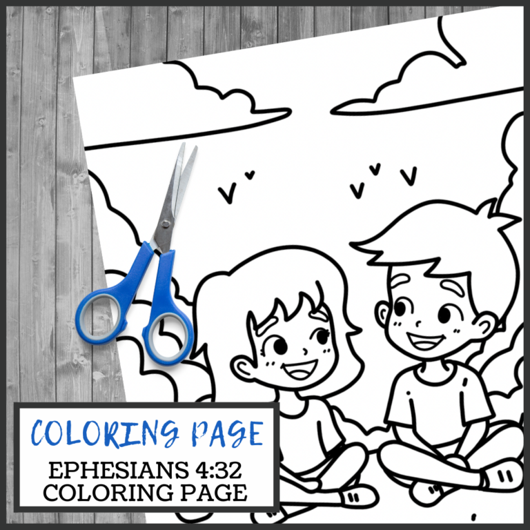 Ephesians 4:32 Bible Verse Coloring Page - 3 Boys and a Dog