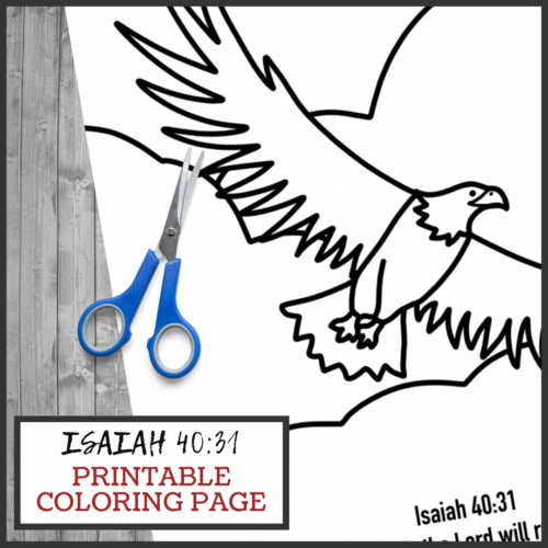 Isaiah 40:31 Bible Verse Coloring Page - 3 Boys and a Dog