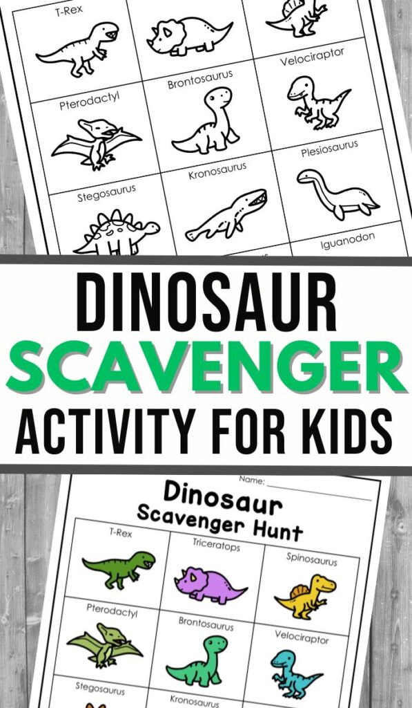 Dinosaur Scavenger Hunt Printable - 3 Boys and a Dog