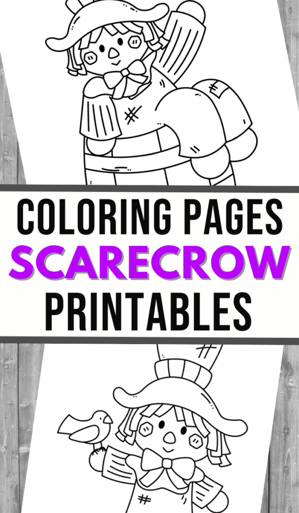 Scarecrow Coloring Printables - 3 Boys and a Dog