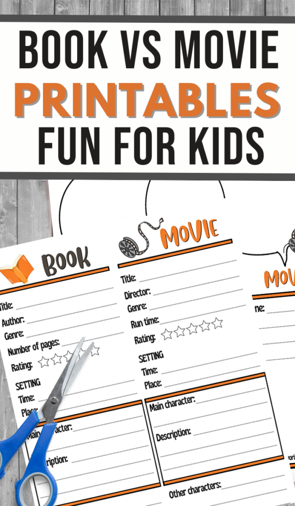Book Versus Movie Review Printable - 3 Boys and a Dog