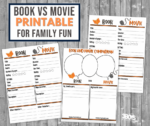 Book Versus Movie Review Printable - 3 Boys and a Dog