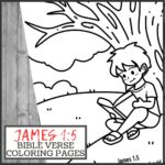 James 1:5 Bible Verse Coloring Page - 3 Boys and a Dog