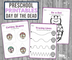 Day of the Dead Fine Motor Activities for Preschool - 3 Boys and a Dog