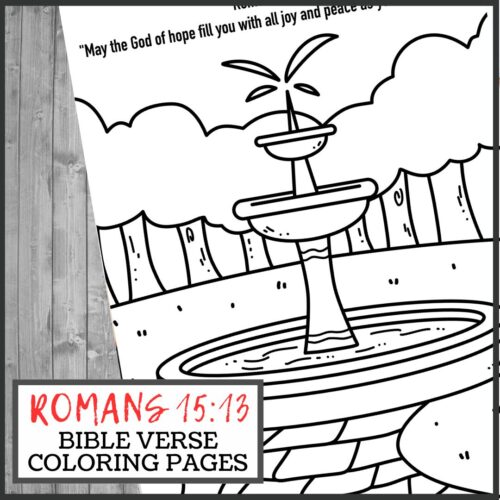 Romans 15:13 Bible Verse Coloring Page - 3 Boys and a Dog