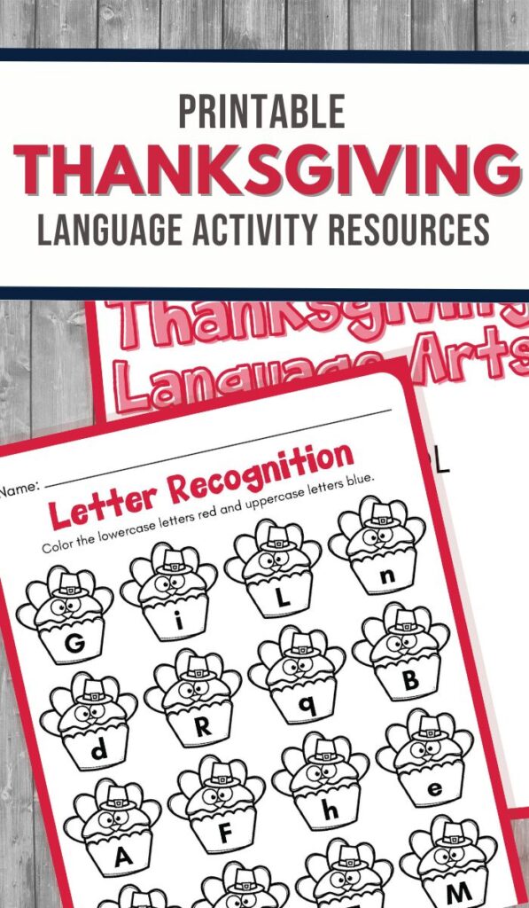Thanksgiving Language Art Activities for Preschoolers - 3 Boys and a Dog